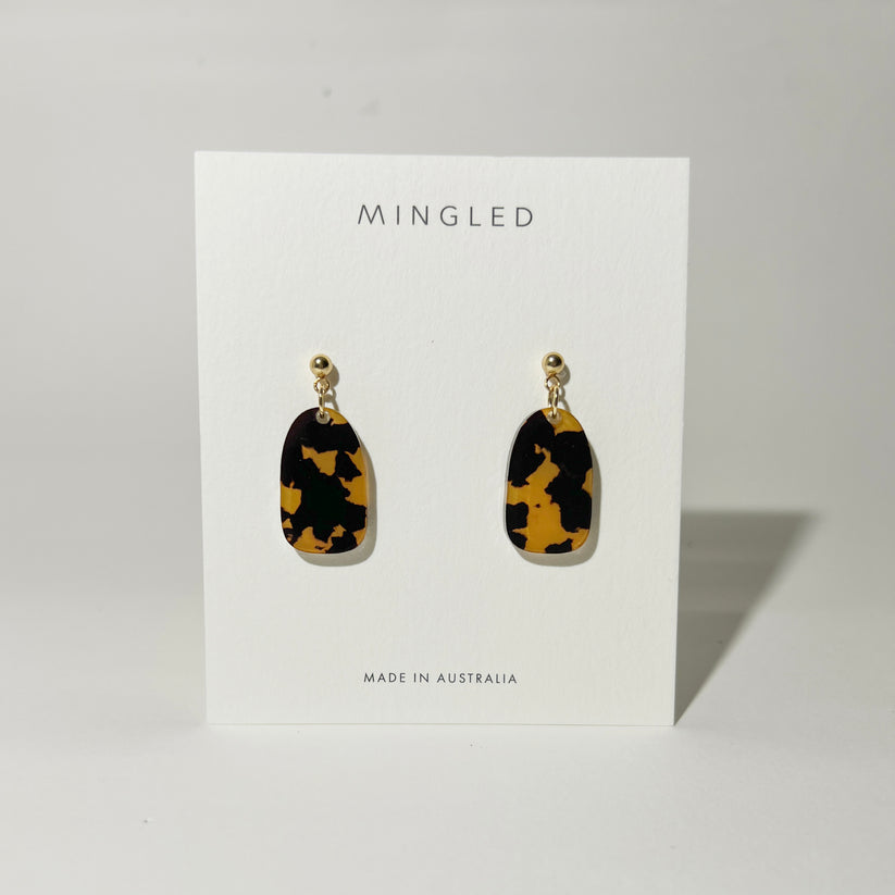Clio Earrings - Tortoise Shell – Mingled